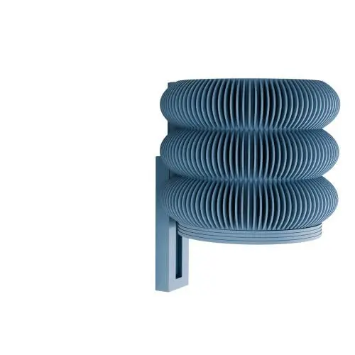 MODERNIZED POTTERY Wall Plantertriple Bubbles - Muted Blue - 6"